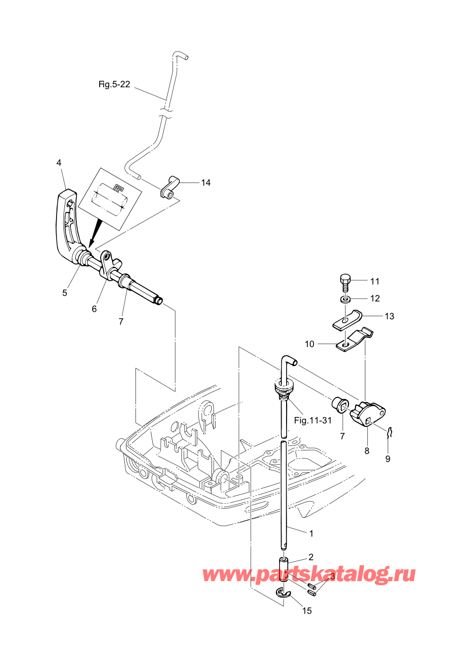 Tohatsu M9.8B (002-21030-0AF) / Fig.12 Переключатель